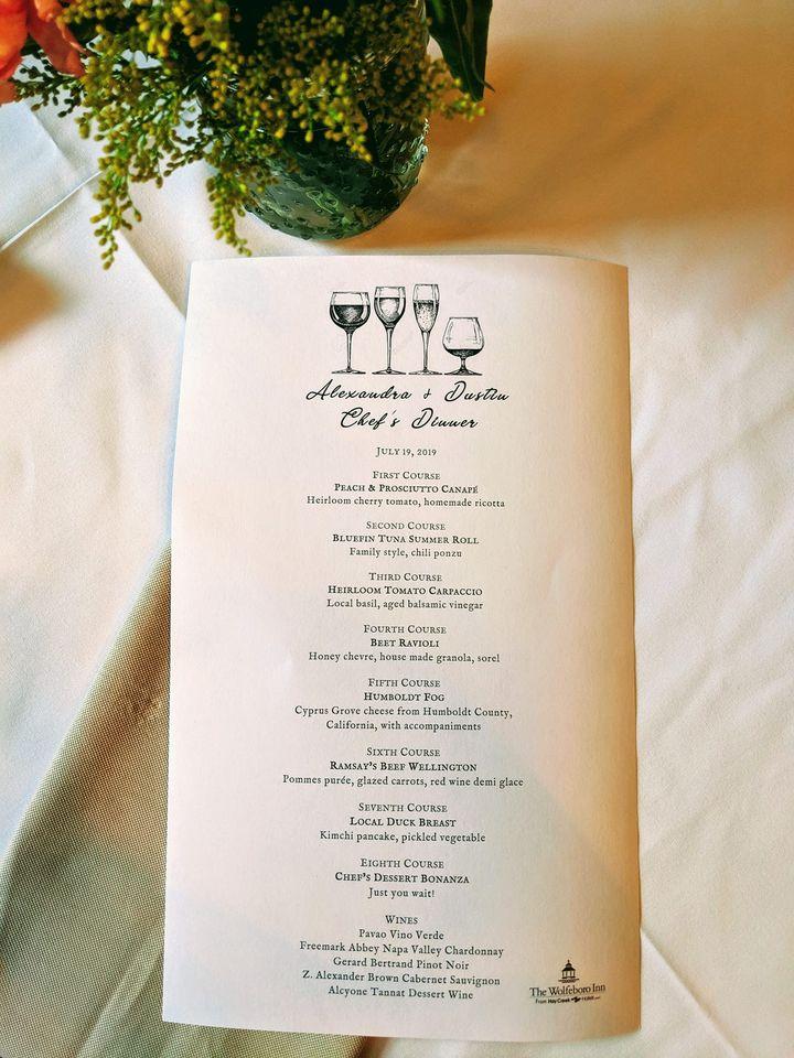 Menu at Wolfeboro Inn pub & bar, Wolfeboro