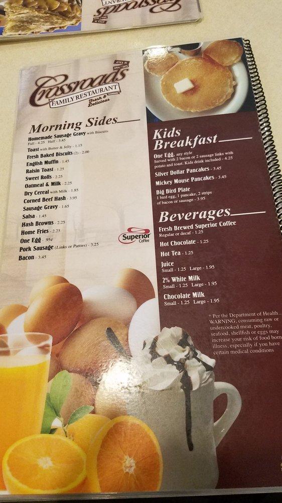 Menu at Crossroads Family Restaurant, Attica
