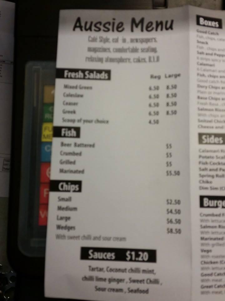 Menu at Good Catch Cafe PTY Ltd., Bathurst