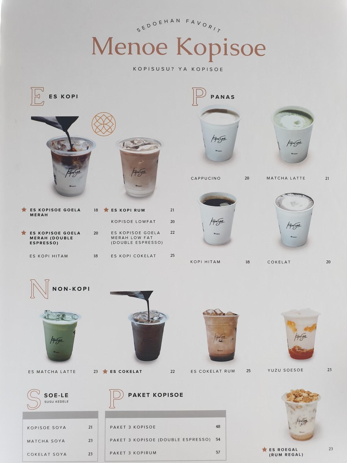 Carta de Kopi SOE Palmerah, Yakarta