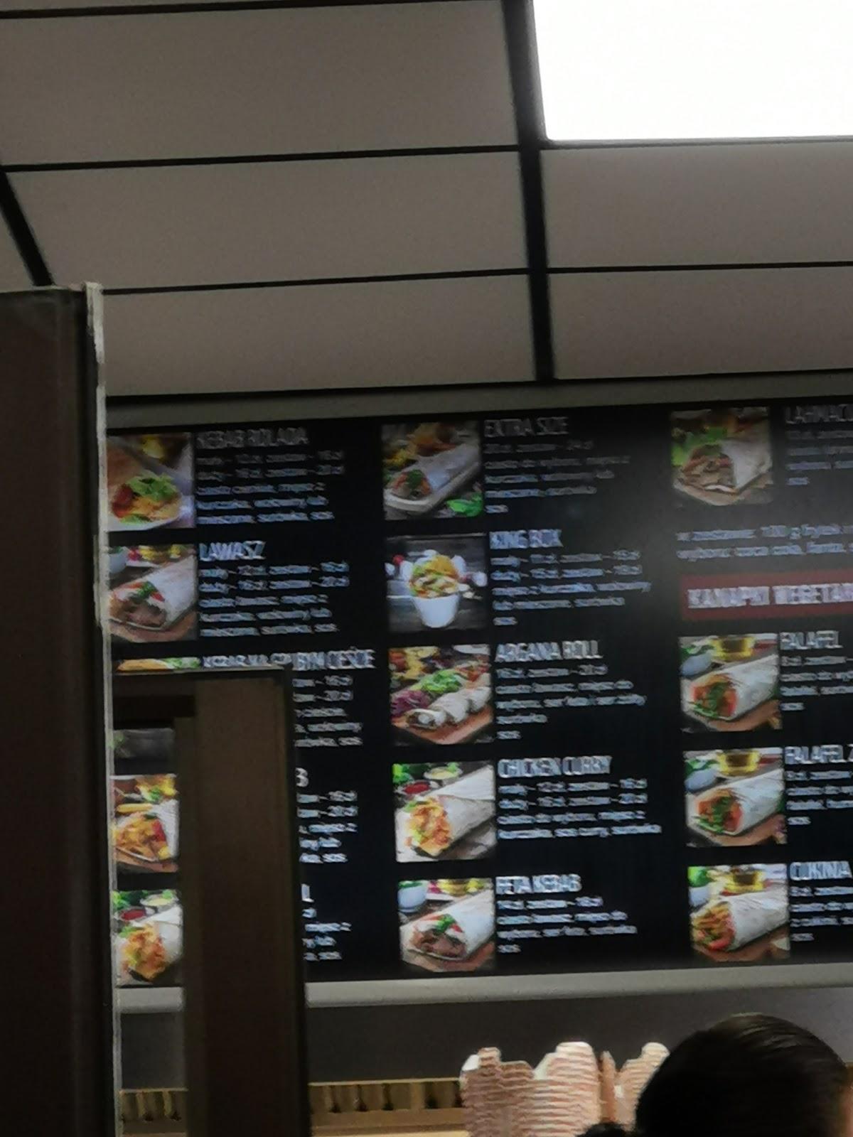 Menu at Argana Kebab, Raszyn