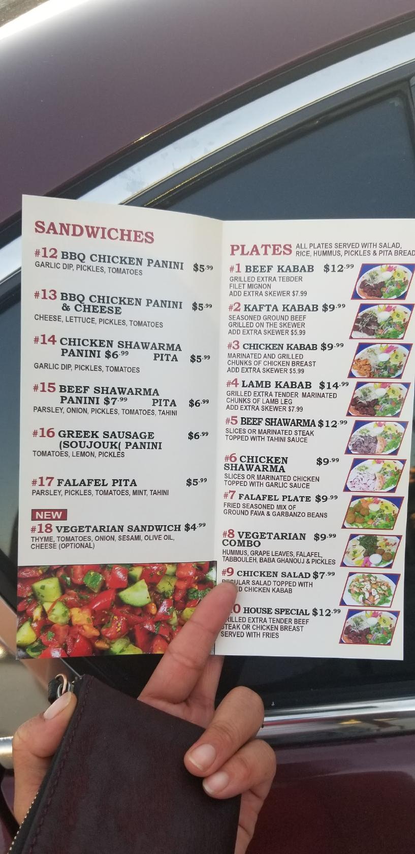 Menu at JF Mediterranean Grill restaurant, San Dimas