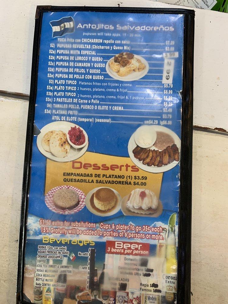 Menu at La Playa Restaurant, San Antonio, W Poplar St