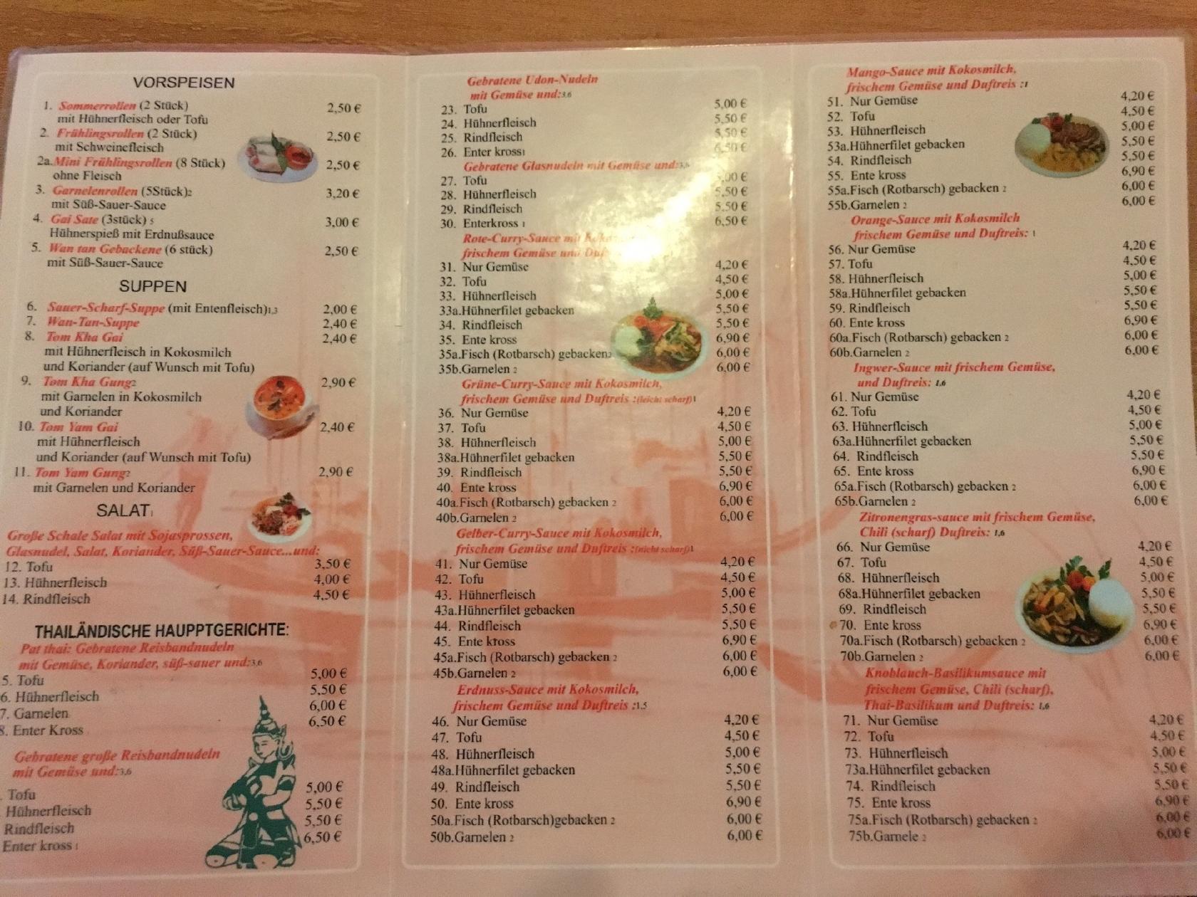 Menu at ASIA POINT restaurant, Berlin, Petersburger Str. 87