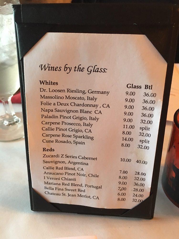 Menu at The Barton House of Salado, Salado