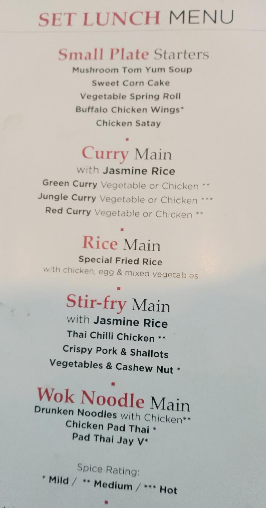 Menu at The Pepper Tree restaurant, London, 19 Clapham Common South Side