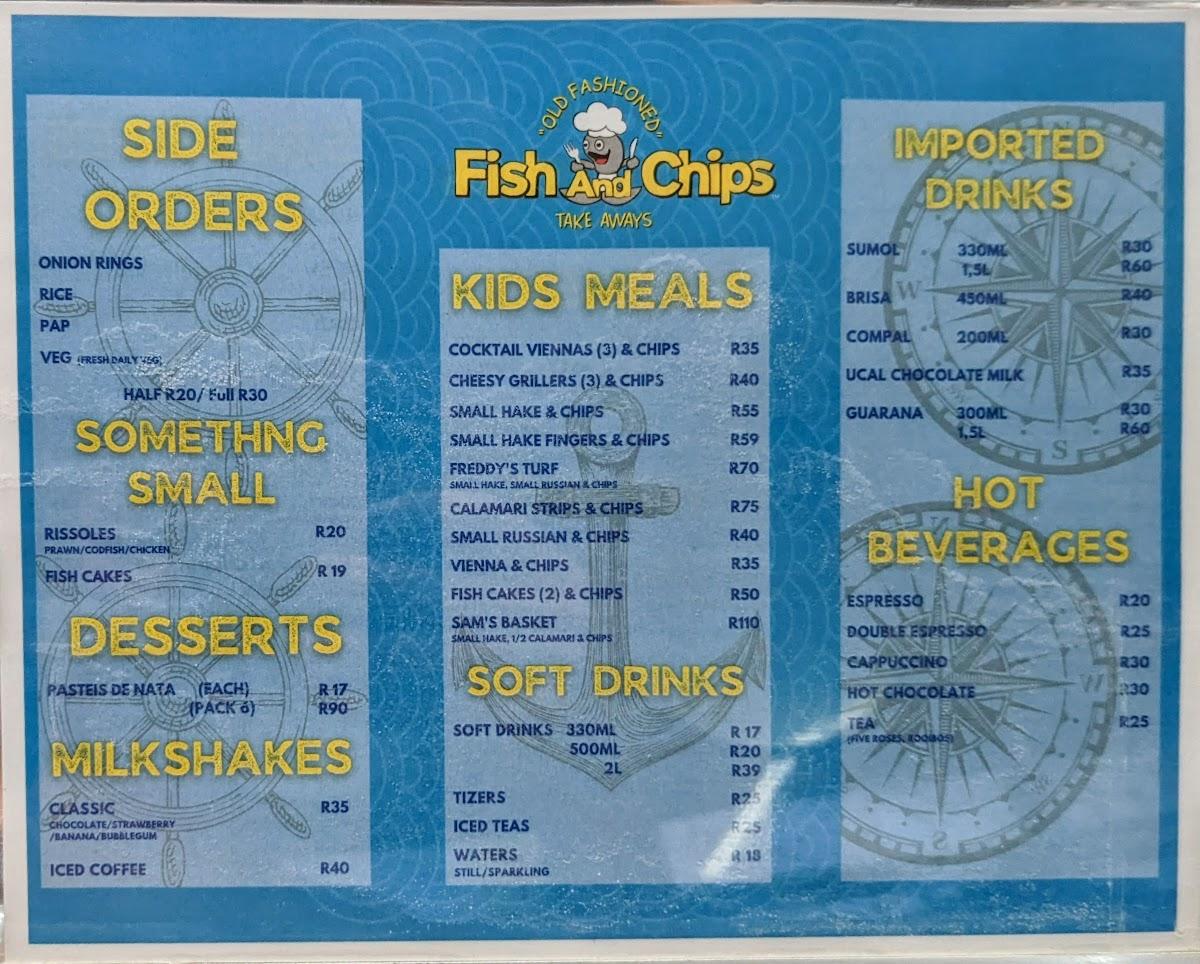 Menu at The Fish & Chip Co Greenstone Mall restaurant, Lethabong, Shop L039