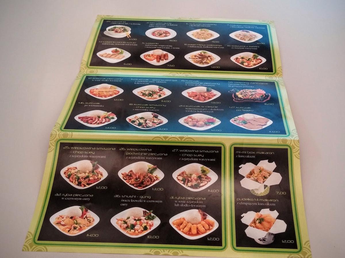 Menu at Silver Dragon restaurant, Kielce