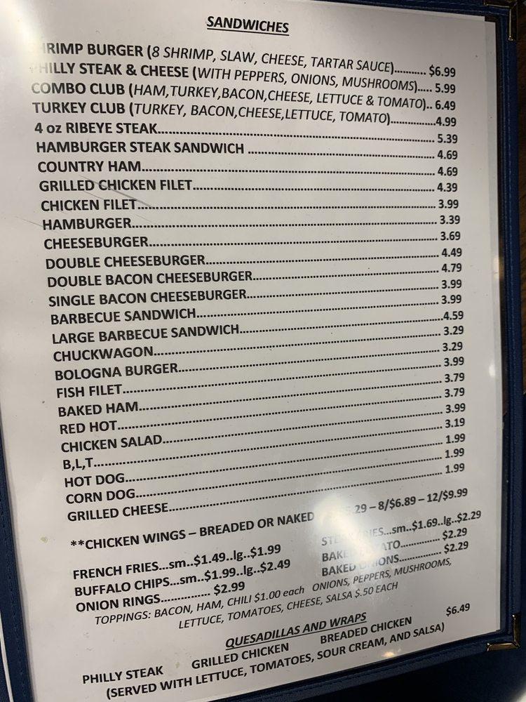 Menu at Timberland Restaurant, Roxboro