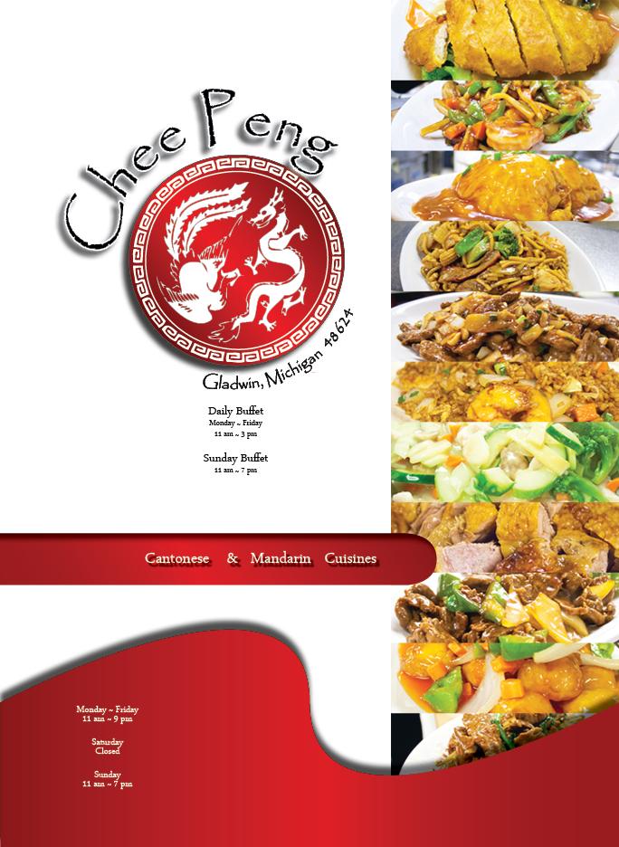 Menu at Chee Peng fast food, Gladwin