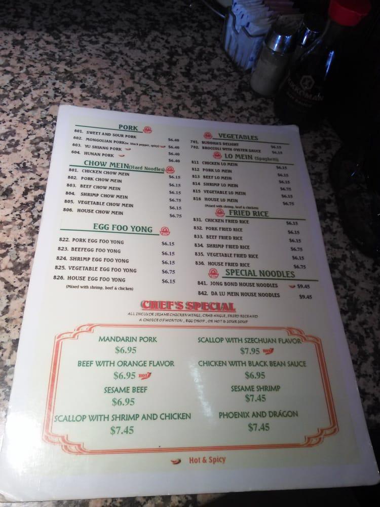 Menu at Golden Buddha restaurant, Oakwood, Mundy Mill Rd
