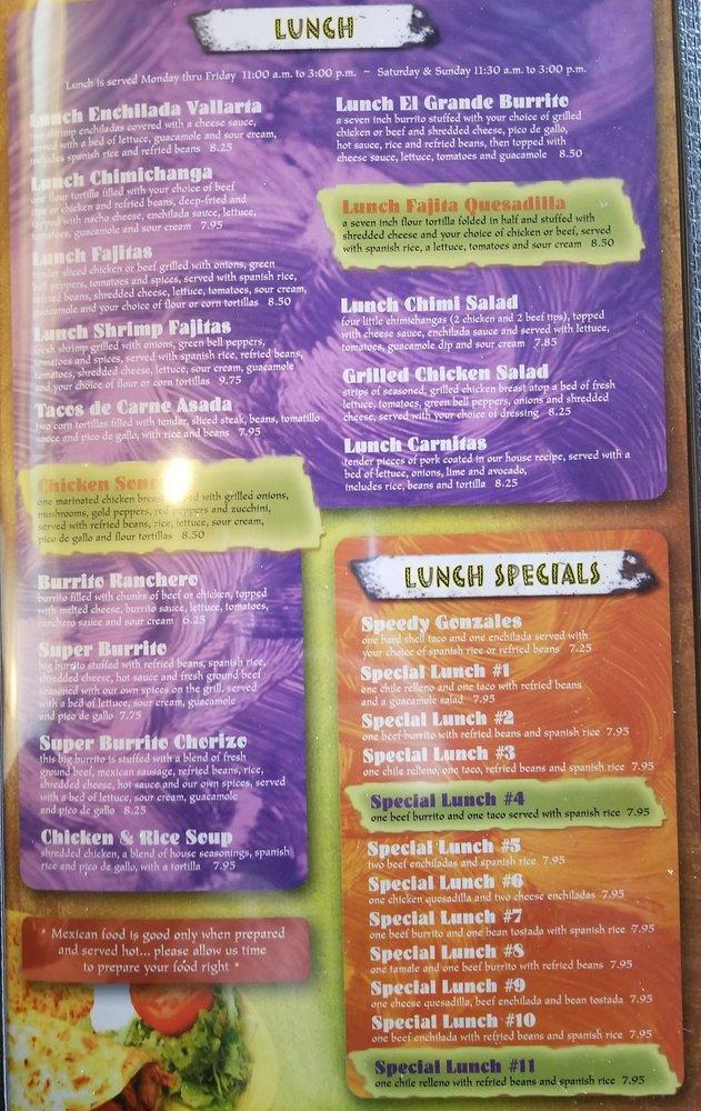 Menu at Los Agaves Mexican Grill restaurant, Iowa City