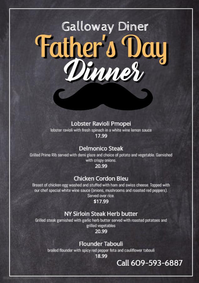 Menu at Galloway Casual Dining restaurant, Galloway, 245 W White Horse Pike