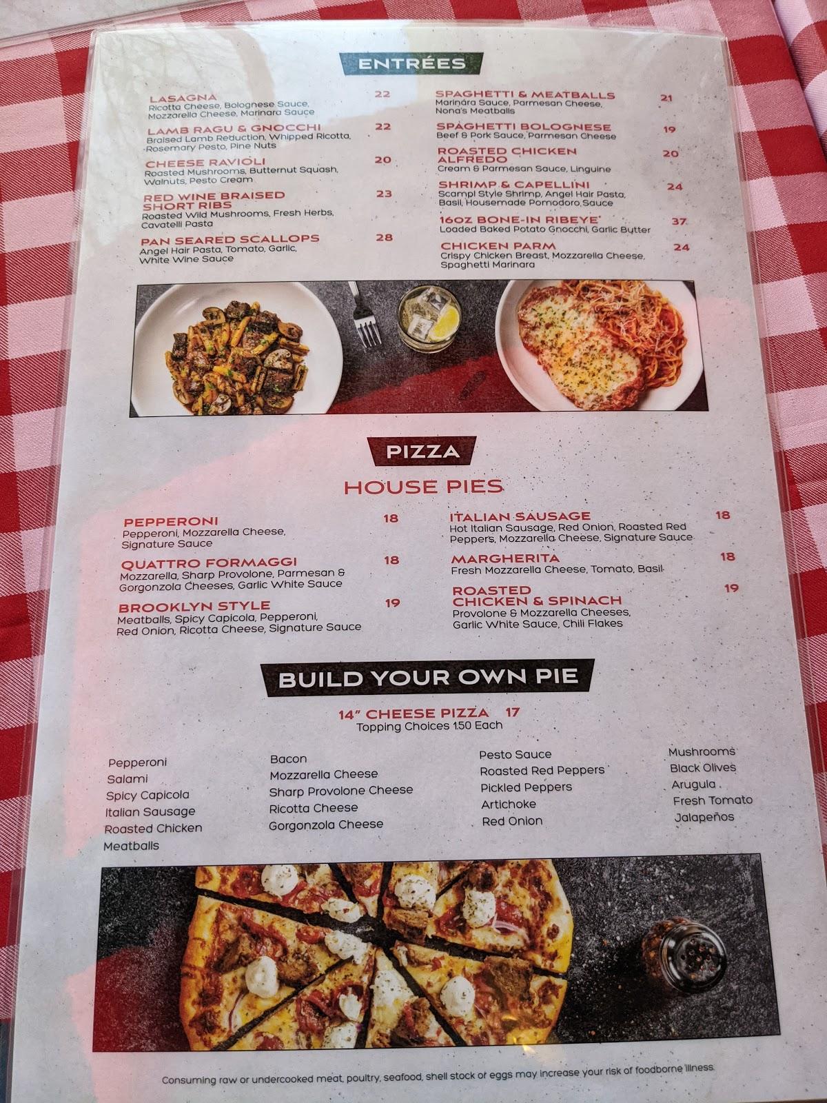 Carta del pub y bar River Rock Pizza & Pasta, Laughlin, S Casino Dr