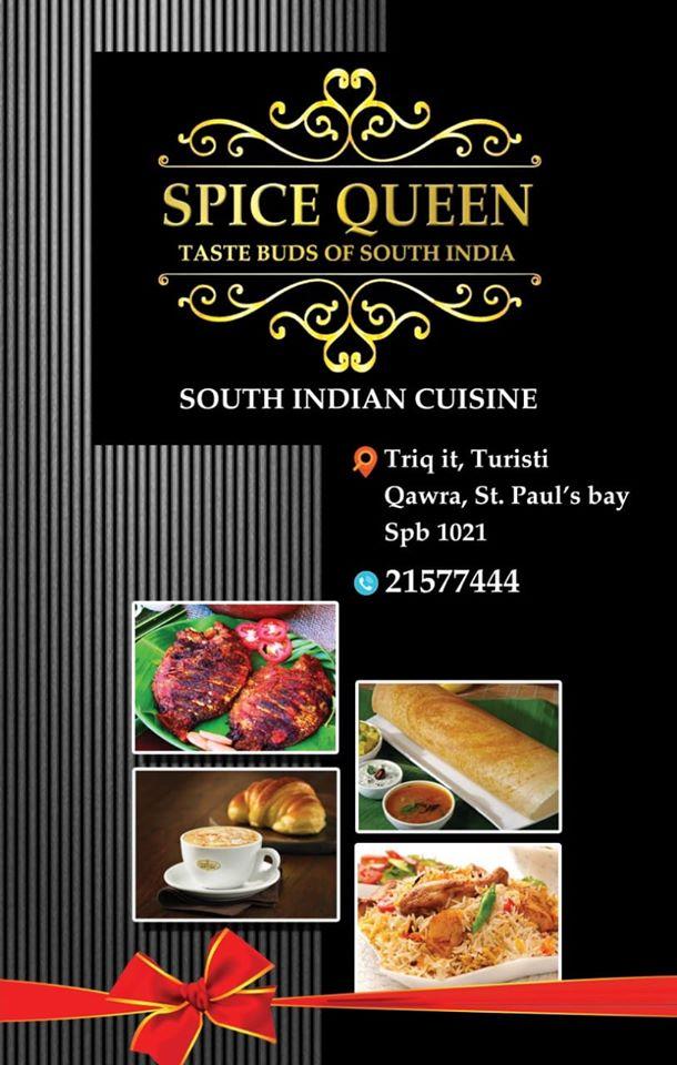 Menu at Spice Queen South Indian Restaurant, Saint Paul's Bay