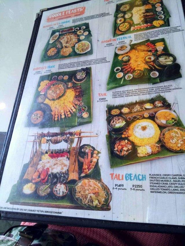 Menu at Blackbeard Seafood Island restaurant, Quezon City, Level 3