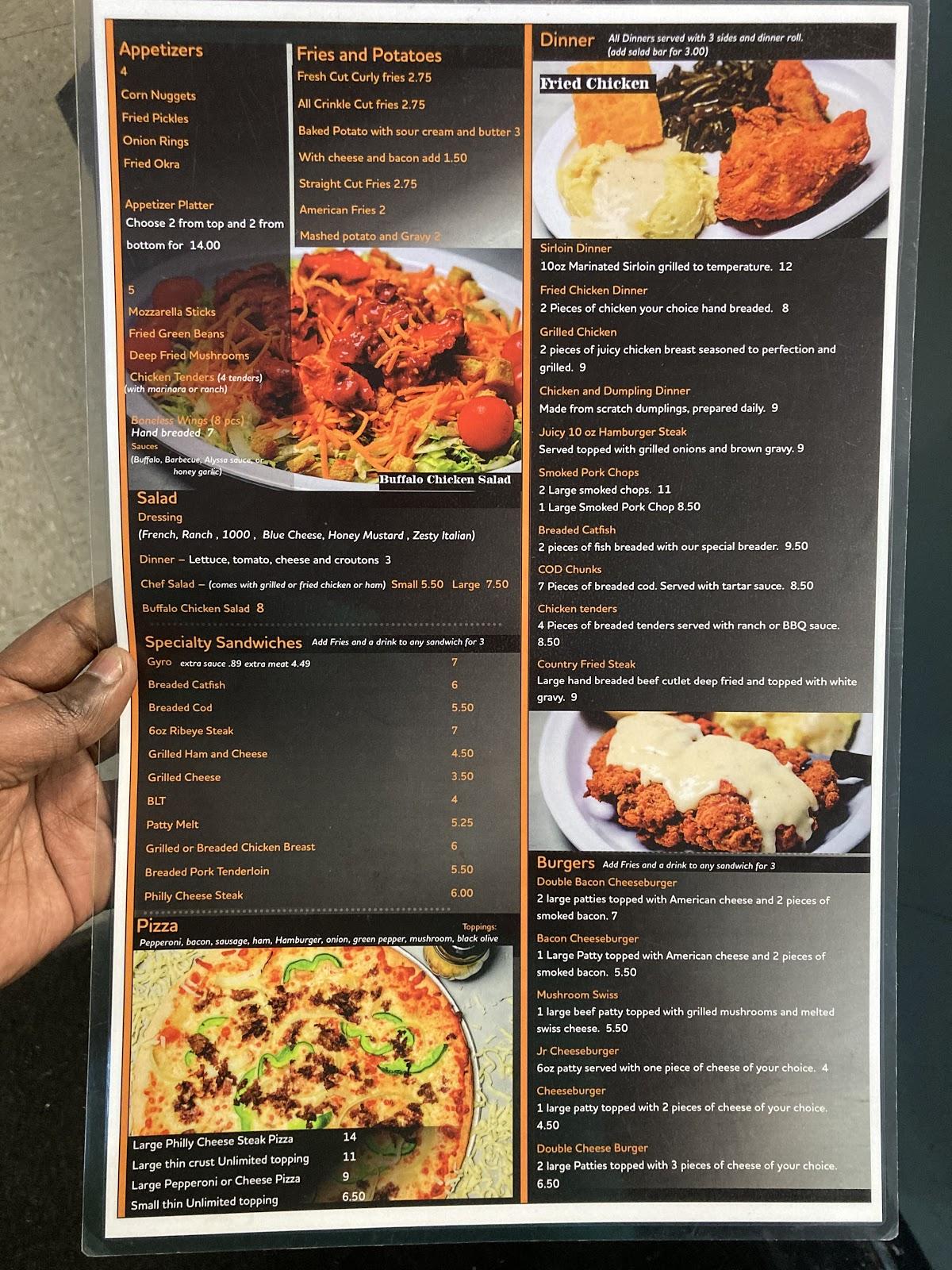 Menu at Bonnie Cafe, Nashville