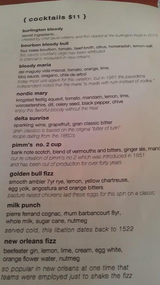 Menu at Bull Valley Roadhouse restaurant, Port Costa