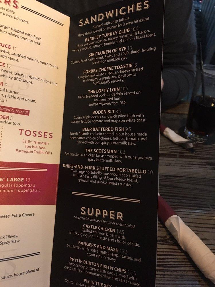 Menu at Campbell's Highland Grille pizzeria, Greenwood
