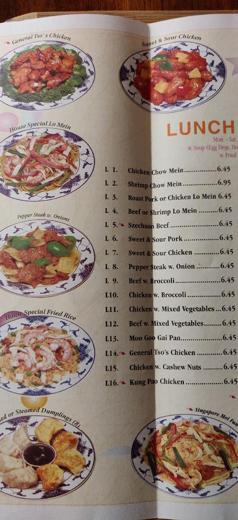 Menu at Golden China menu restaurant, Spring, I-45