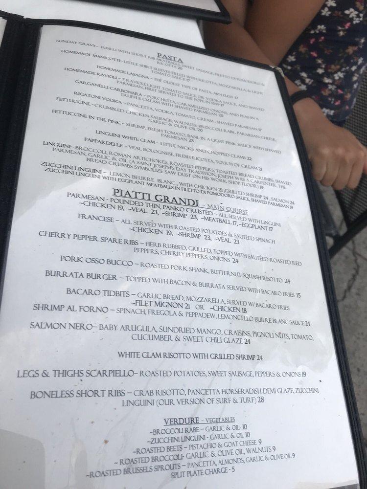 Menu at Bacaro Italian Tavern pizzeria, Massapequa Park