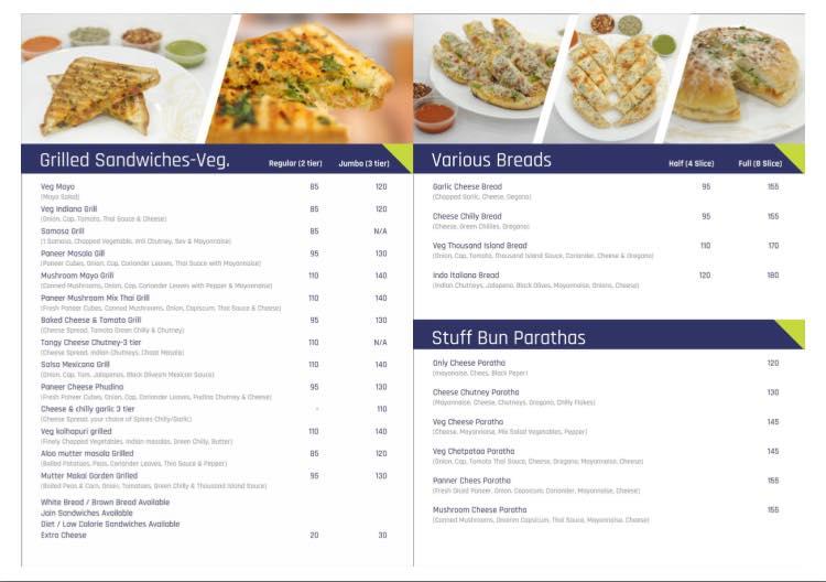 Menu at Moneez, Vadodara, shop no.14 ved transube plaza
