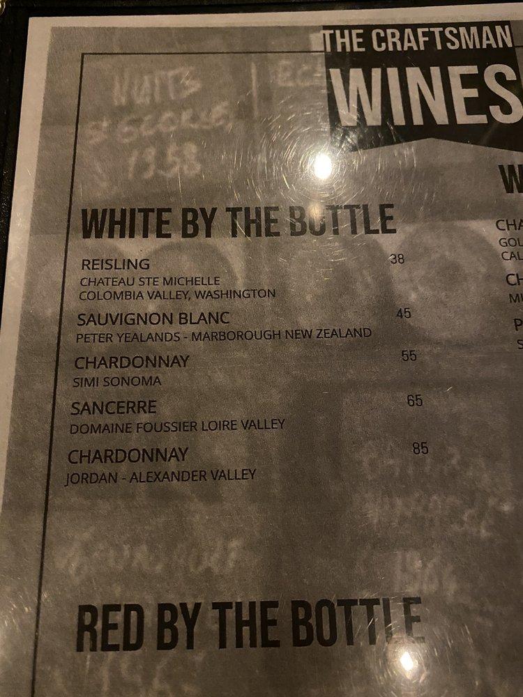 Menu at The Craftsman pub & bar, Fair Lawn