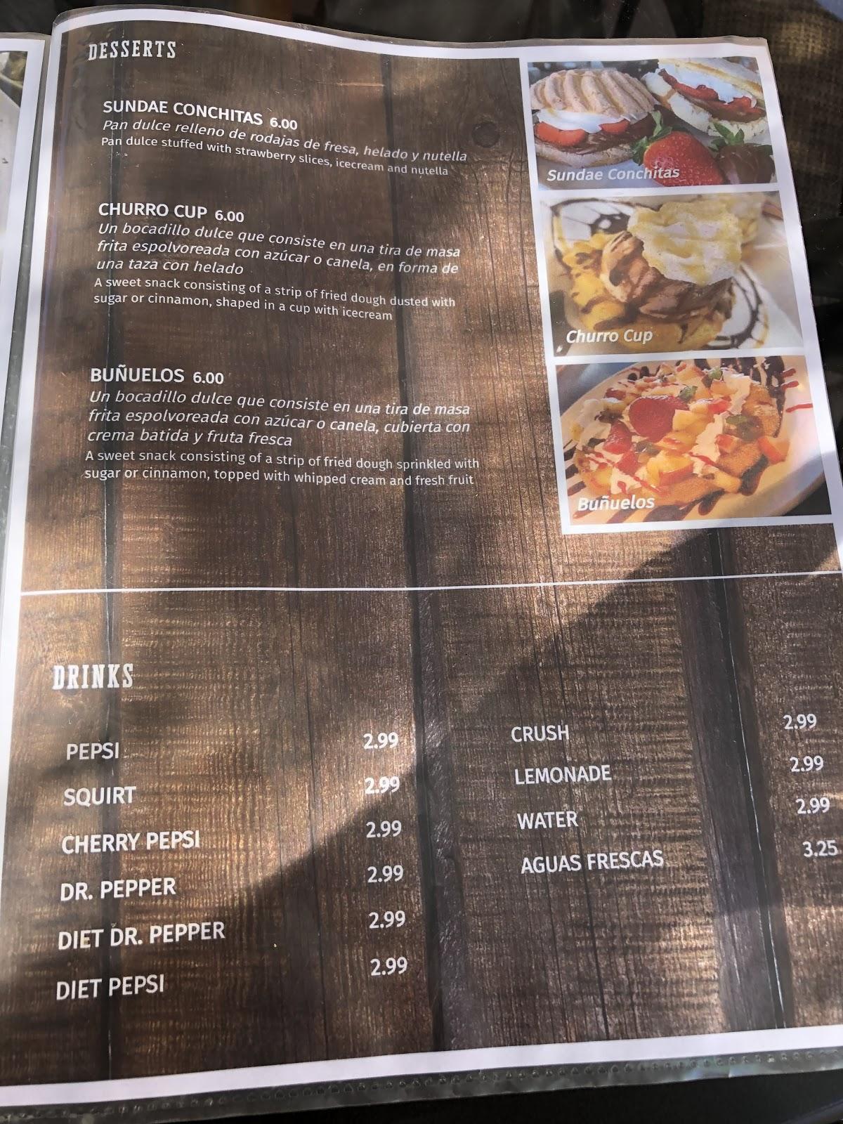 Menu at Los Mandiles Rojos restaurant, Topeka