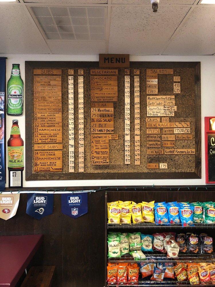 Menu at Scott's Sub Co restaurant, Modesto