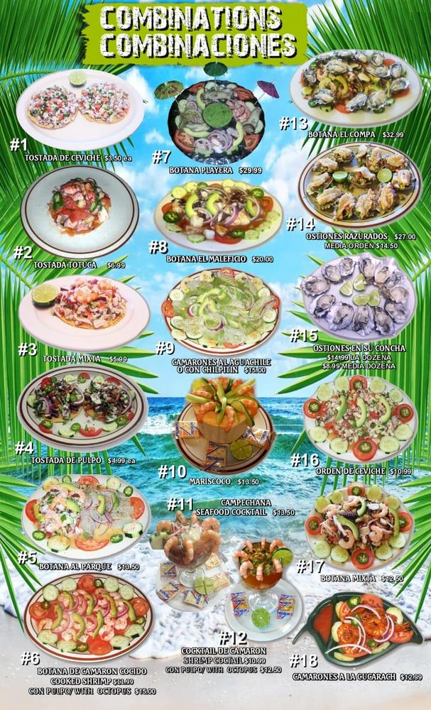 Menu at Tacos Y Mariscos El Compa restaurant, Caldwell