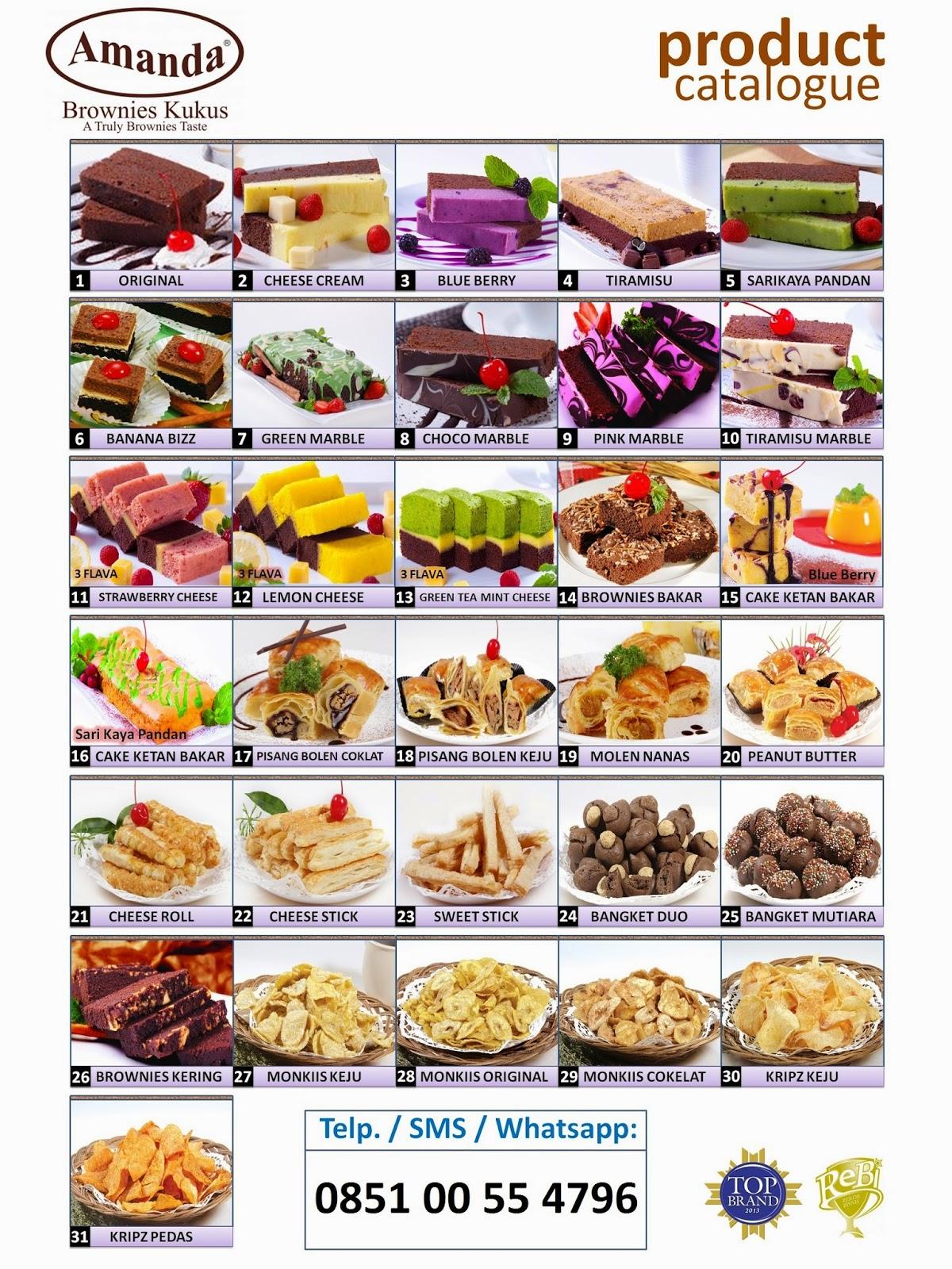 Menu at AMANDA Brownies & Lapis Talas Sangkuriang, Bekasi Regency