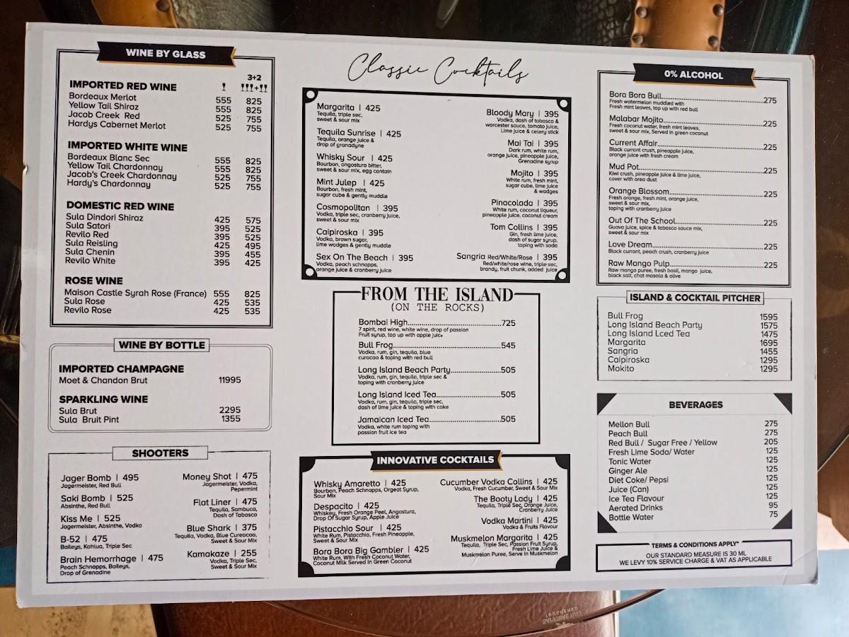 Menu at BORA BORA MIDC Andheri East, Mumbai, G-1