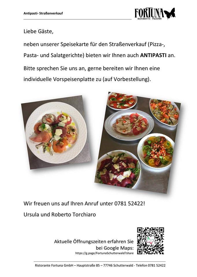 Speisekarte von Fortuna Restaurant GmbH, Schutterwald