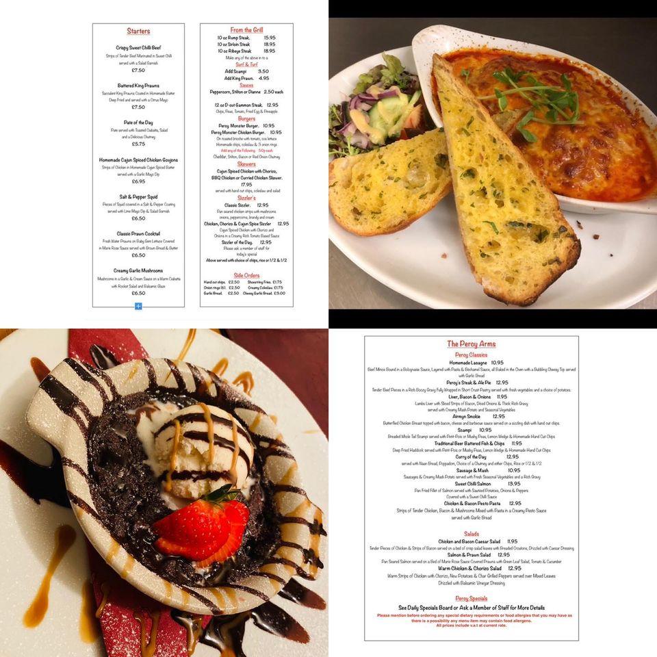 Menu at The Percy Arms pub & bar, Goole