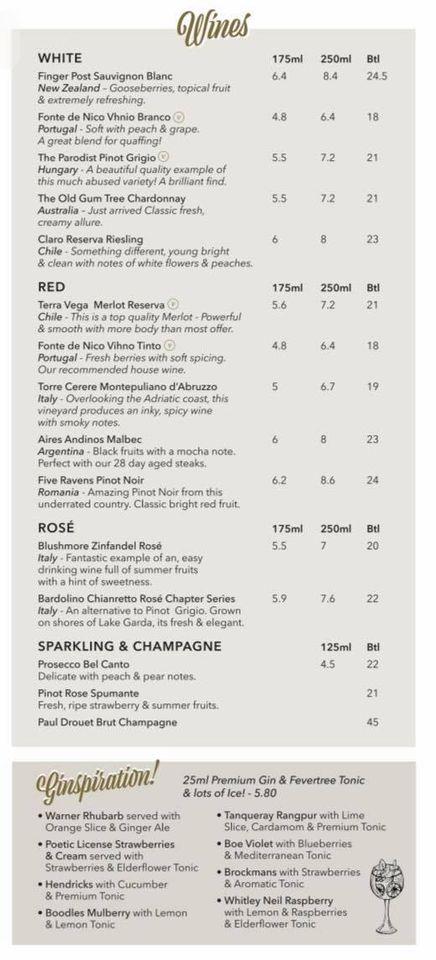 Menu at The Swan Inn & Bistro pub & bar, Olney