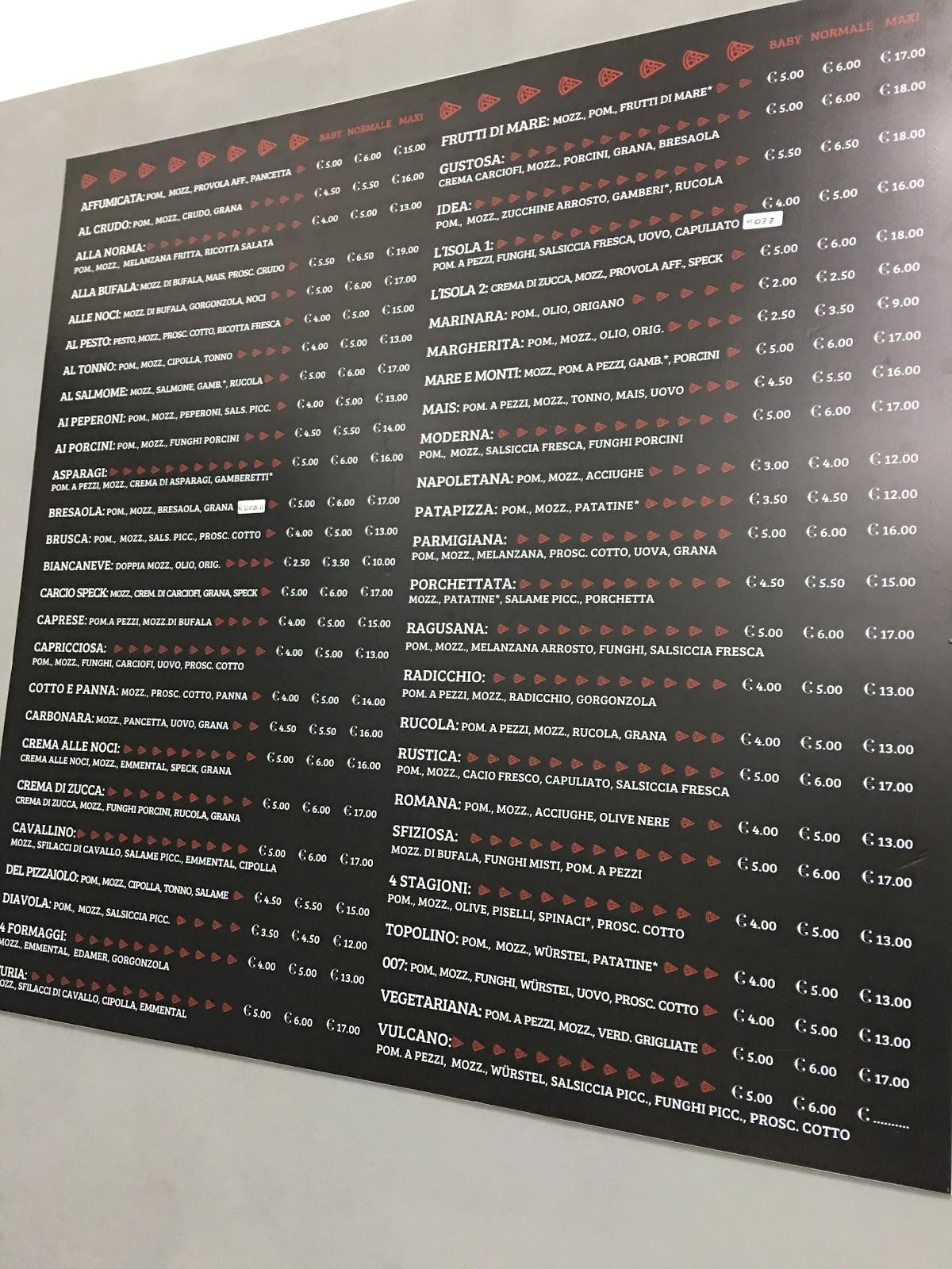 Menu da L'isola Della Pizza RAGUSA consegna ristorante, Ragusa