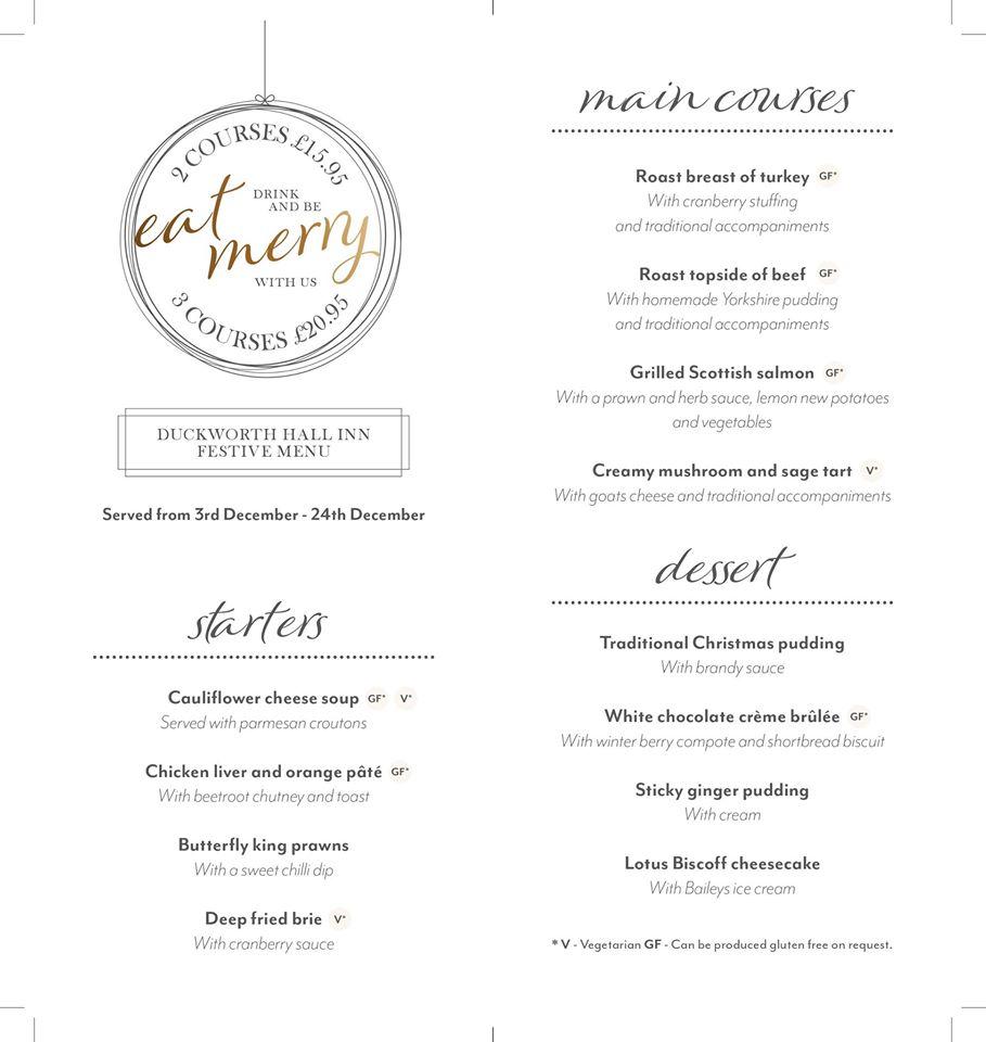 Menu at Duckworth Hall Inn pub & bar, Accrington