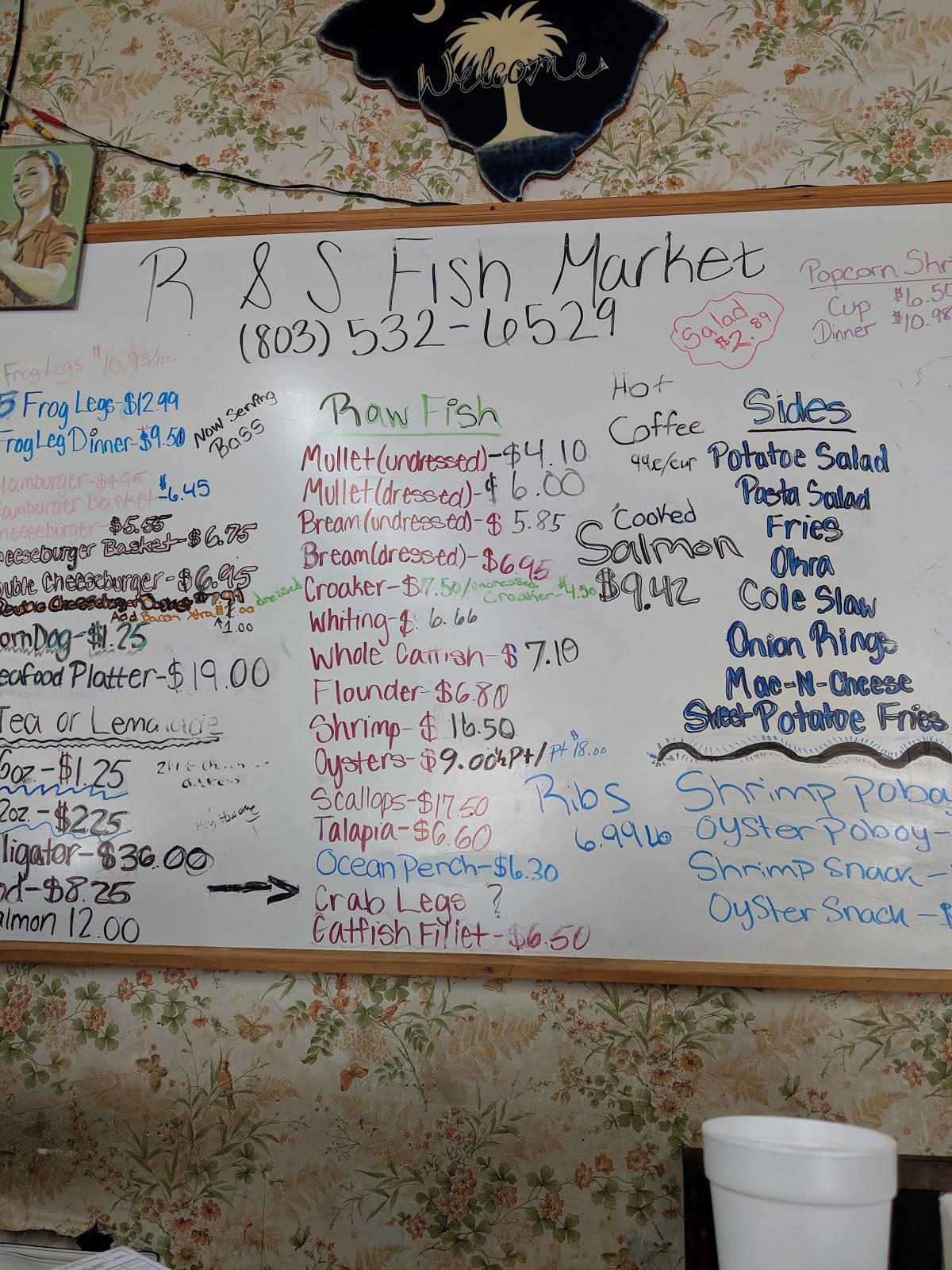 Menu at R & S Fish Market & Restaurant, Batesburg-Leesville