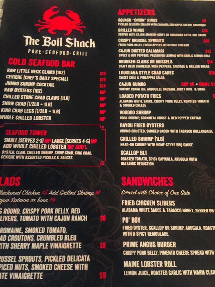 Carta del restaurante The Boil Shack, Albany
