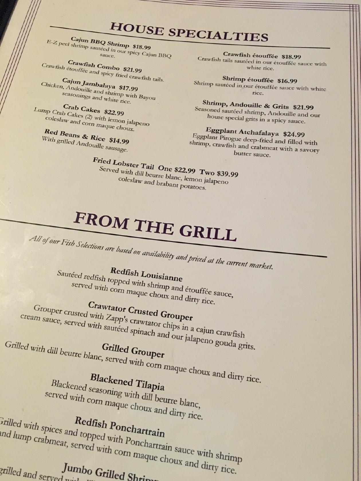 Menu at Louisiana Bistreaux Seafood Kitchen East Point restaurant, East ...