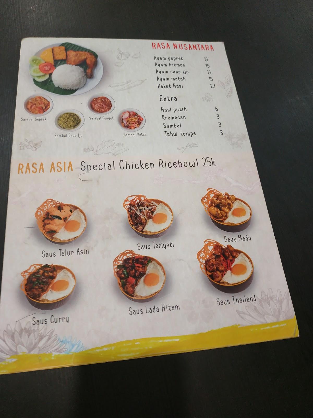 Menu at Ayam Nih! restaurant, South Tangerang
