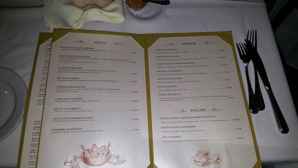 Menu at Caesar's pub & bar, Tijuana, Av. Revolución 8190