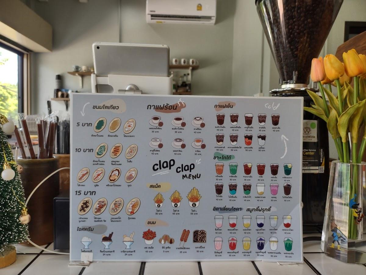 Carta de Clap Clap Cafe, Khlong Khut