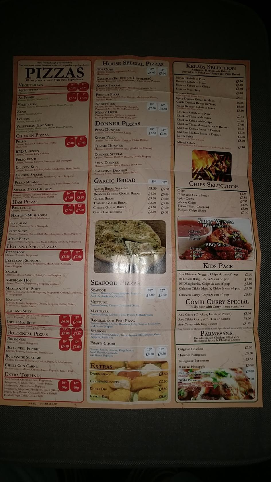 Menu at Indus Valley Indian Restaurant & Takeaway, Hexham