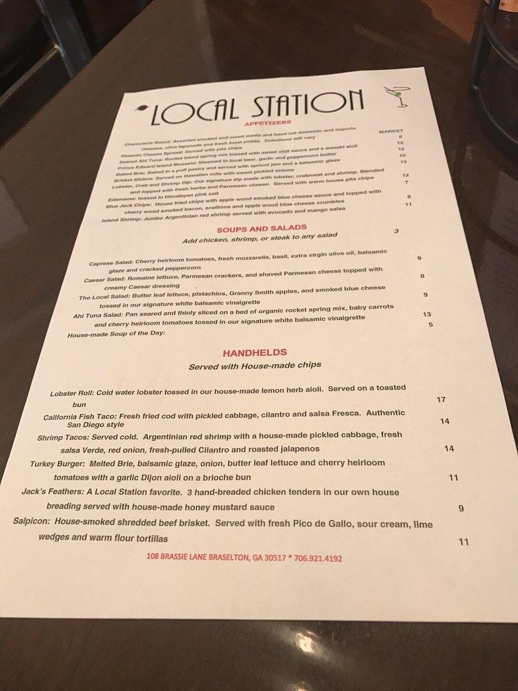 Menu at Local Station pub & bar, Braselton