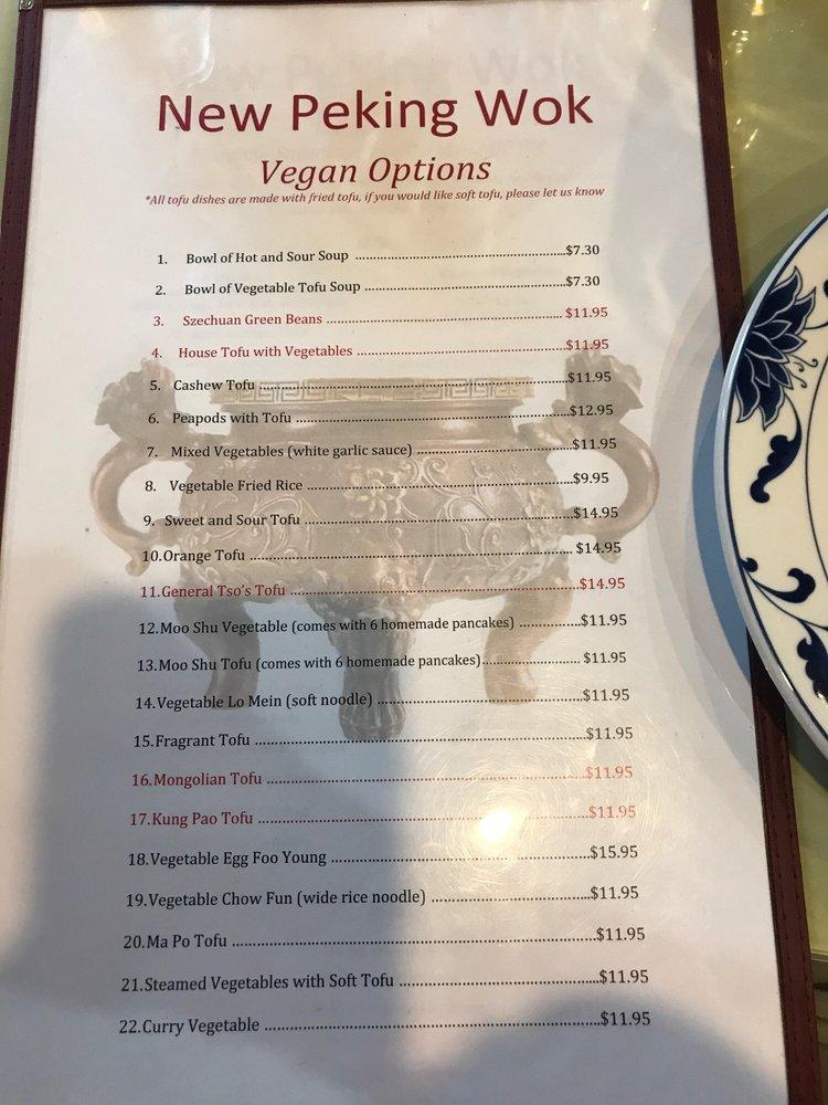 Menu at New Peking Wok restaurant, Federal Way