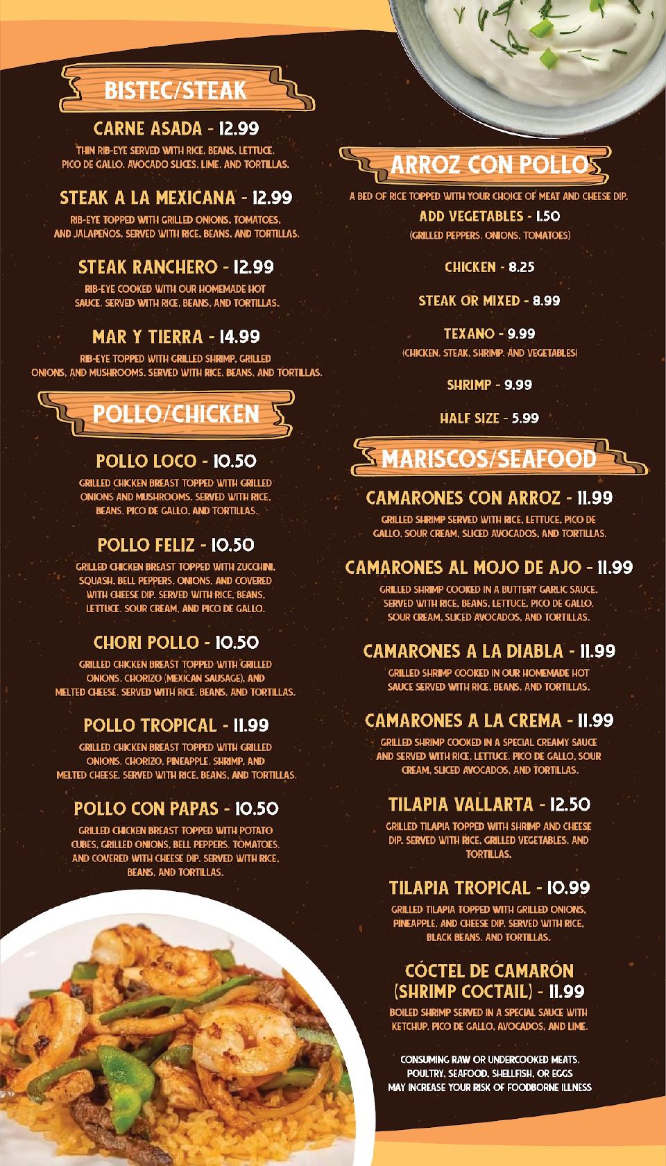 Menu at Taco Wagon restaurant, Appomattox, 177 Old Courthouse Rd