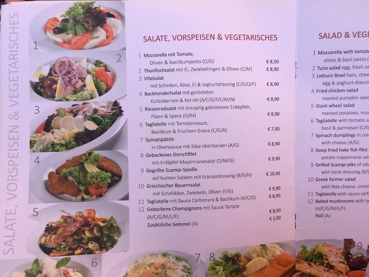Speisekarte von zum Riesenrad - Cafe Restaurant, Wien, Wien