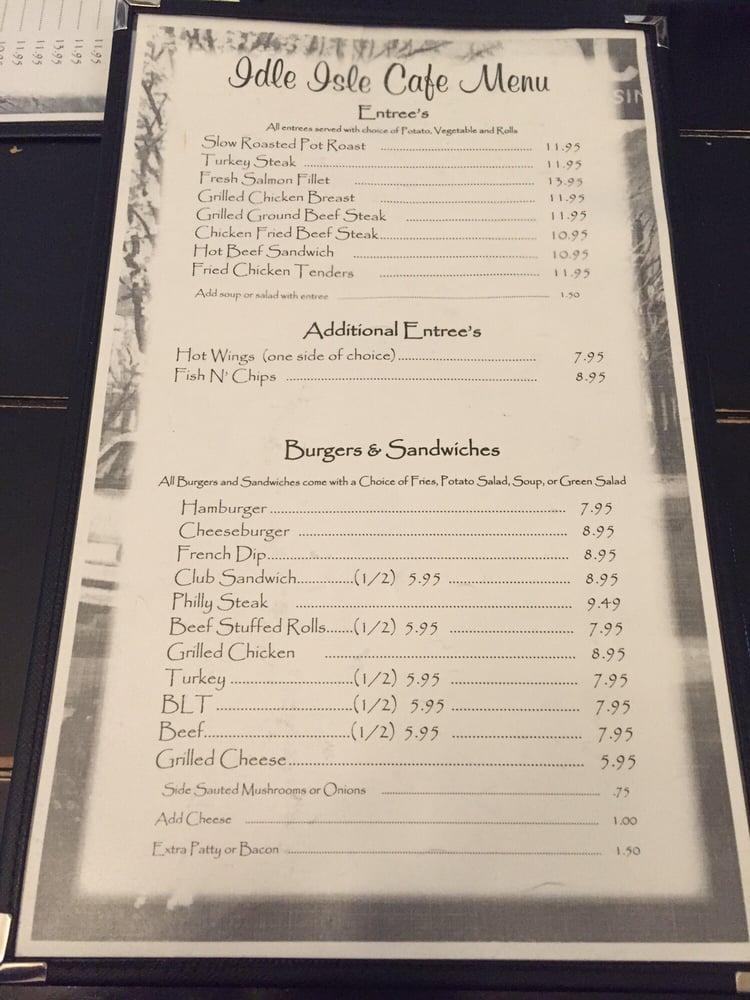 Menu at Idle Isle Café cafe, Brigham City, 24 S Main St