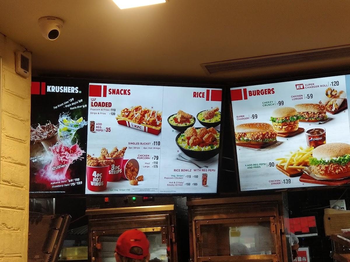 Menu at KFC, Varanasi, Plot No D 64
